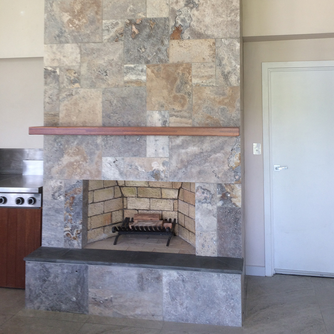 Travertine Tile Cladding - Australian Paving Centre Barossa Valley